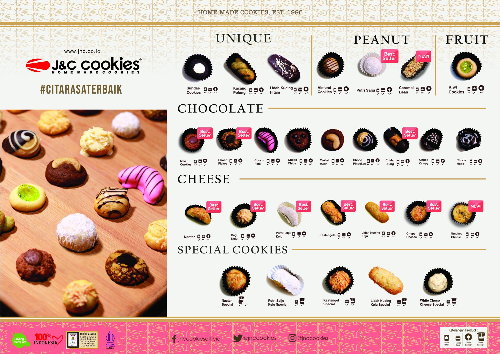 Harga & Katalog | JNC Cookies - Established 1996